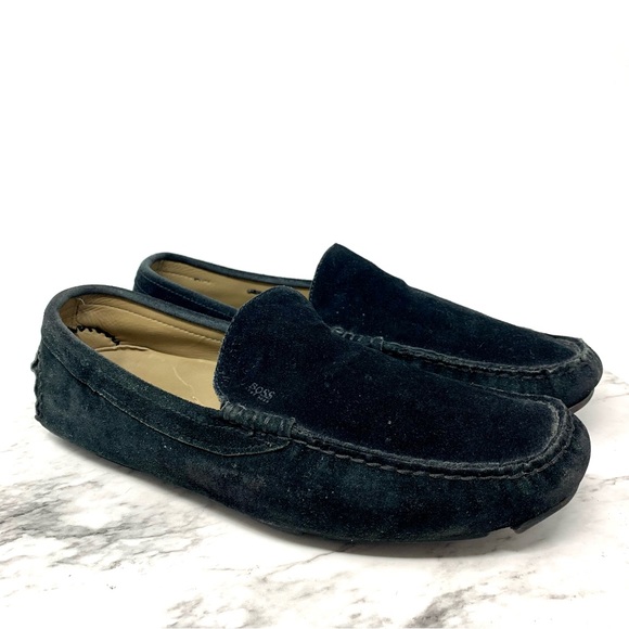 Hugo Boss | Shoes | Hugo Boss Driving Moccasins Loafers Black Leather ...